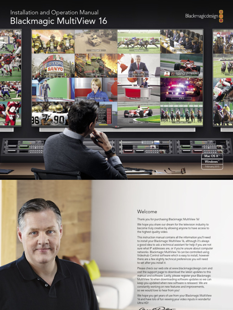 Blackmagic MultiView Manual | PDF | Hdmi | Computer Network