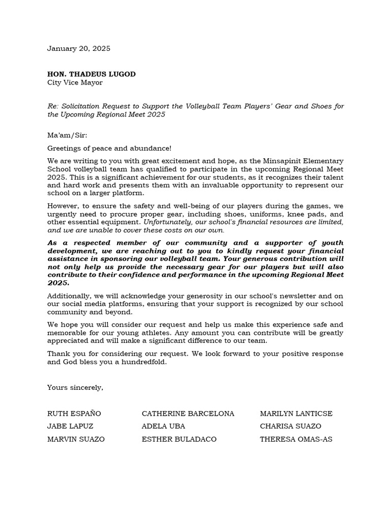 Solicitation Lugod | PDF