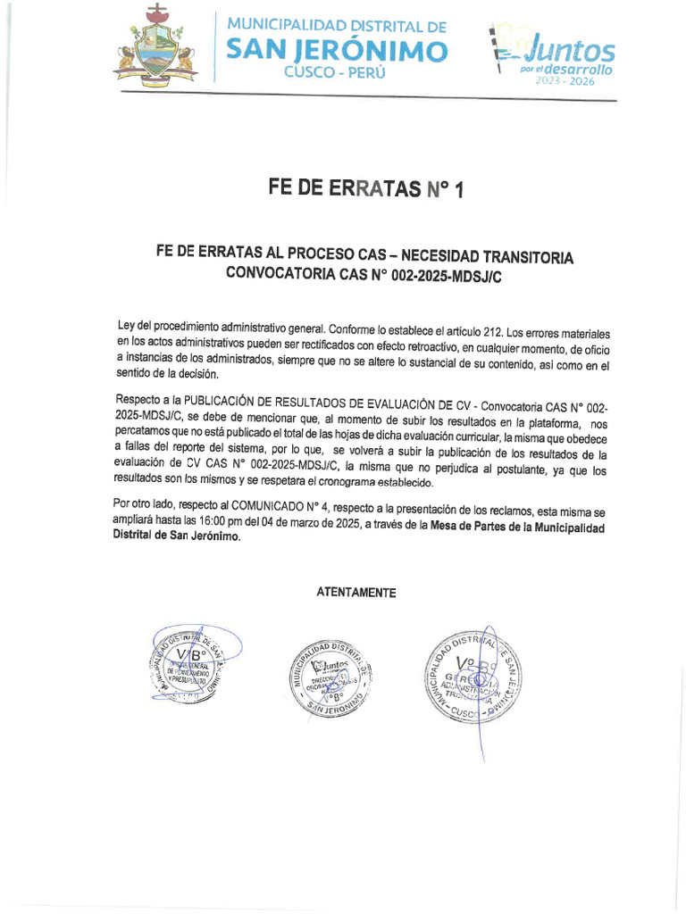 FE-DE-ERRATAS-1-2025 | PDF