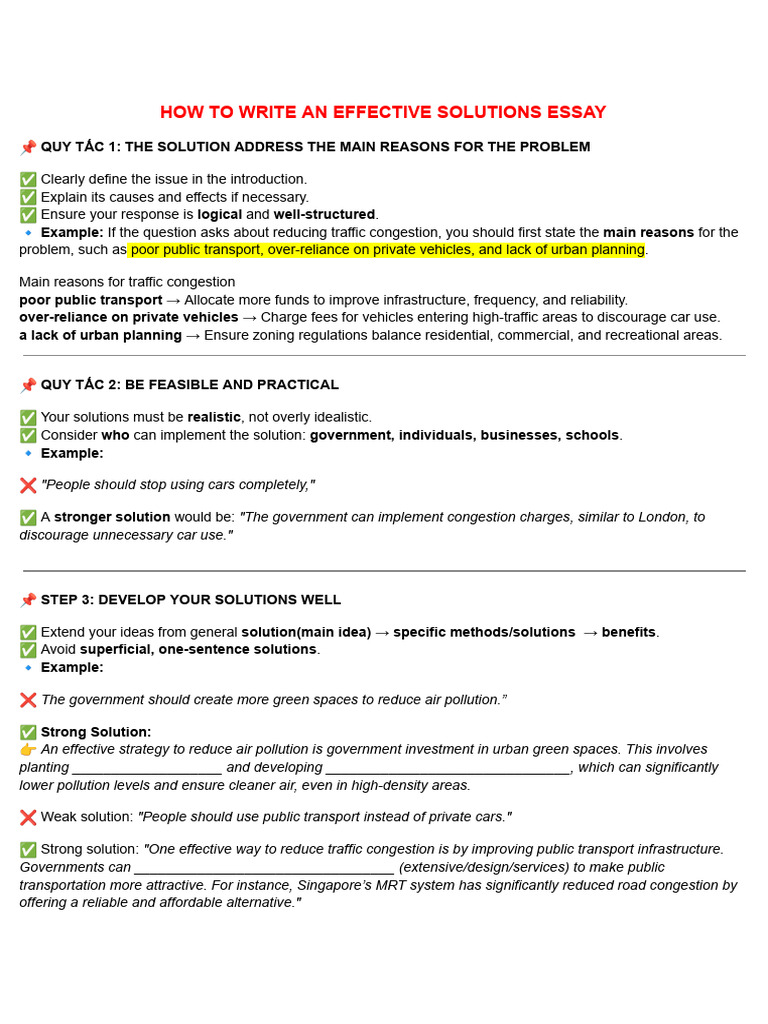Writing Effective Solutions Essays | PDF | Recidivism | Rehabilitation ...
