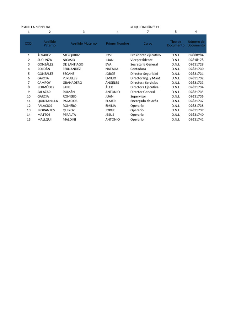 Planilla Mensual MAOW | PDF | Compensación laboral | Autenticación