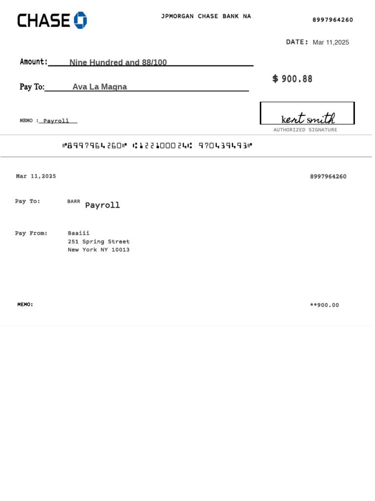 Payroll Authorization Memo | PDF