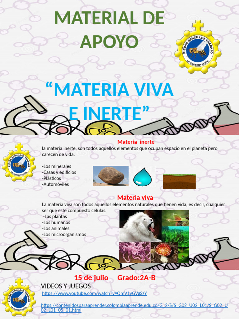 Tema Materia Viva e Inerte | PDF