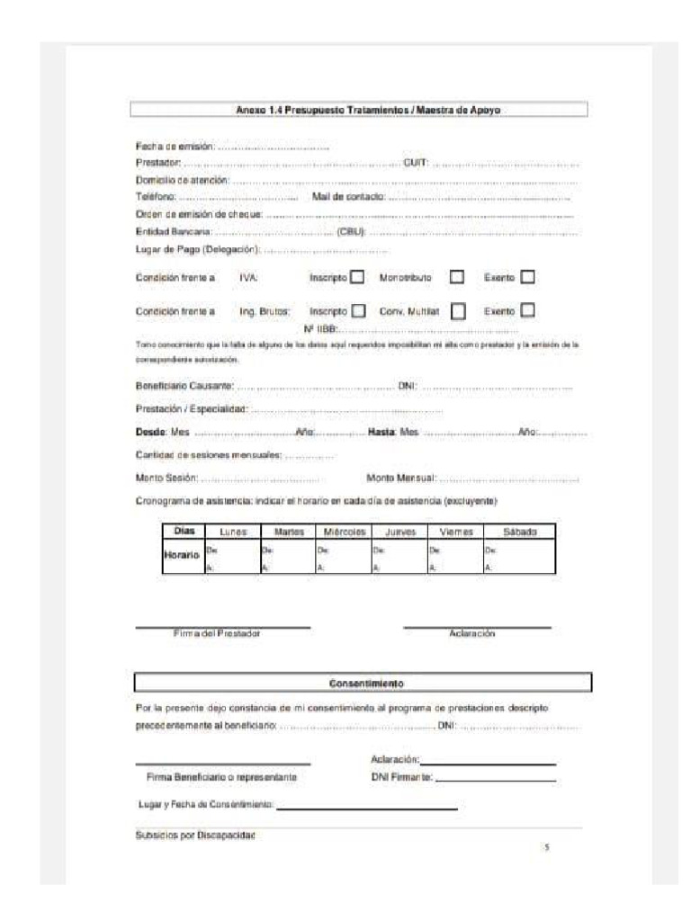 Planillas OSECAC | PDF