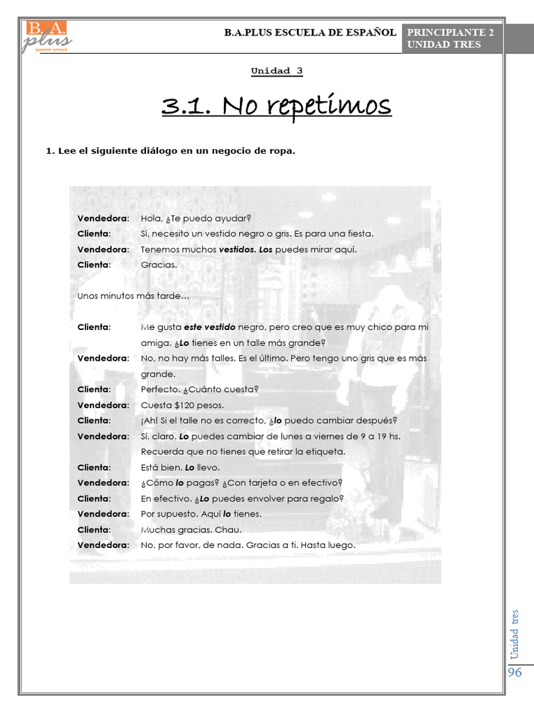 P2 - Unidad 3 objetos directo indirectos (1) (3) | PDF | Verbo | Objeto ...