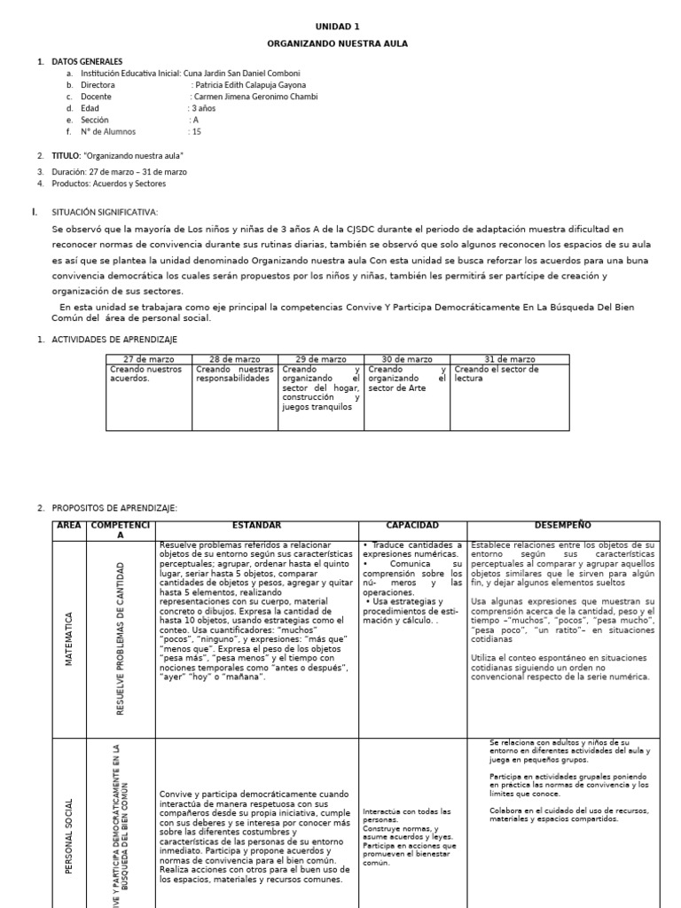 Unidad 1 | PDF | Salón de clases
