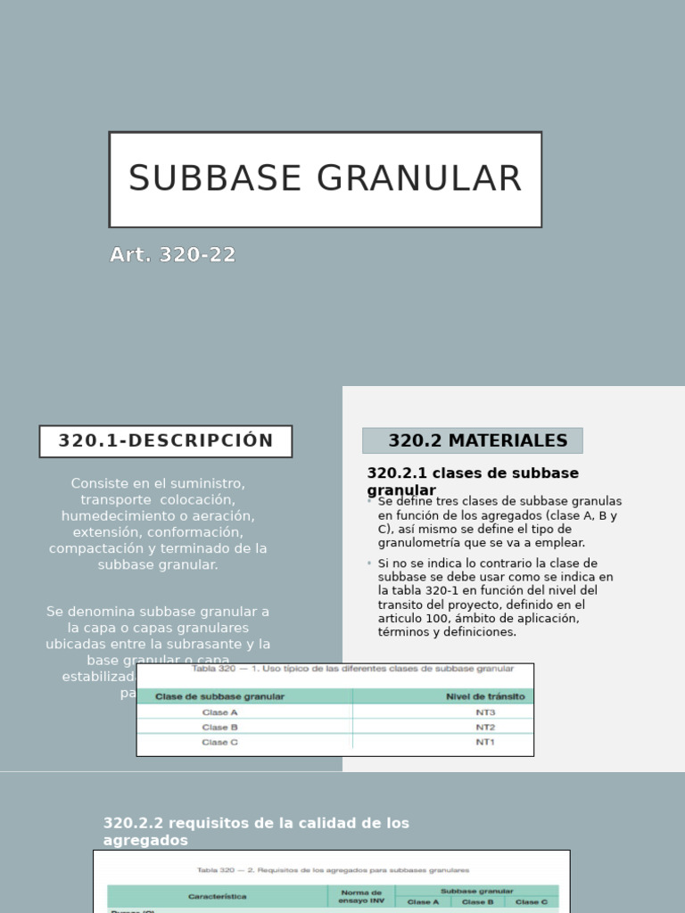 Subbase Granular | PDF