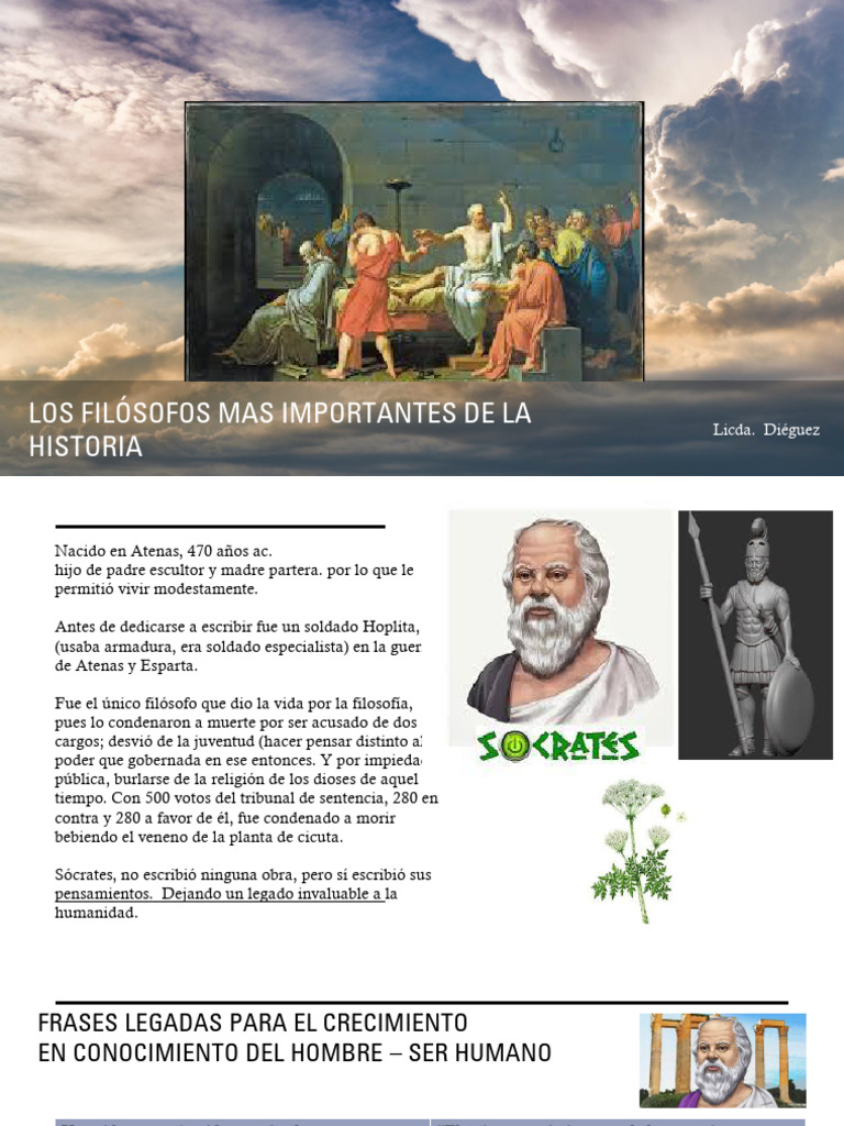 Pptt. Los Filósofos Mas Importantes de La Historia Sócrates, Platón y ...