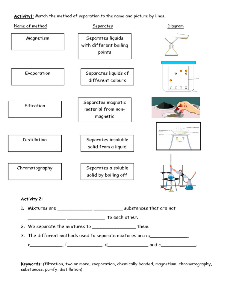 Methods of Separation in Mixtures | PDF