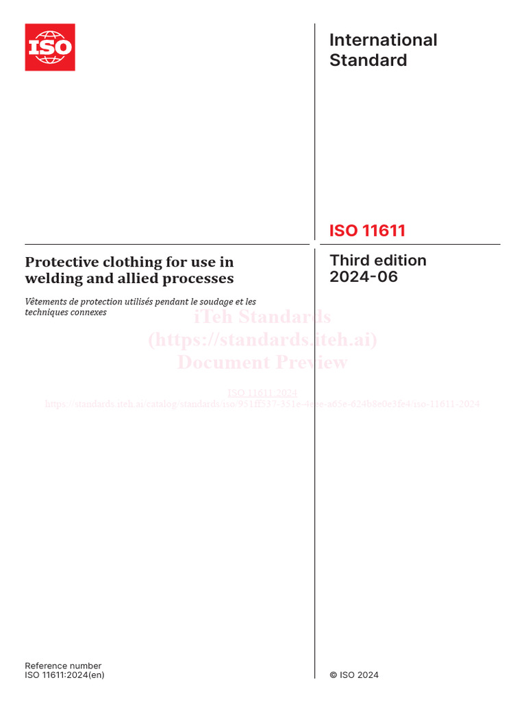 ISO-11611-2024 | PDF | International Organization For Standardization | Personal Protective ...