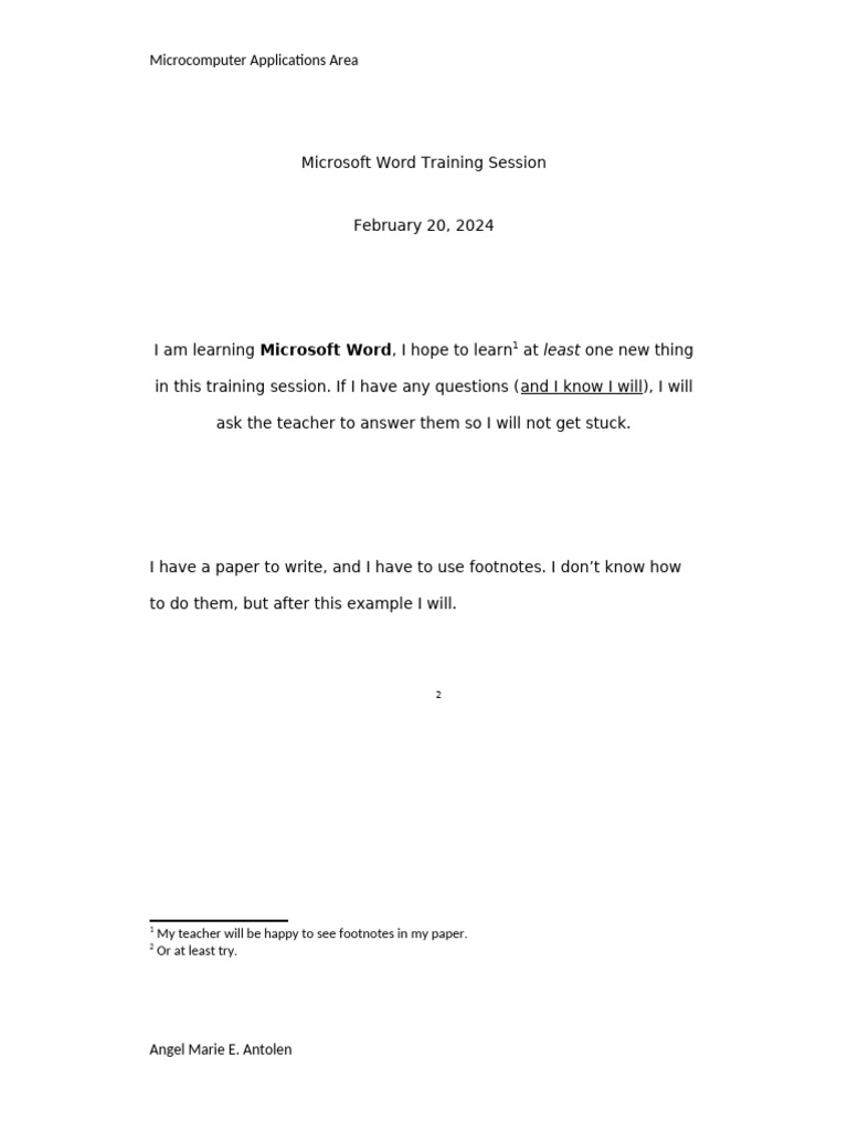 Microsoft Word Training Overview | PDF
