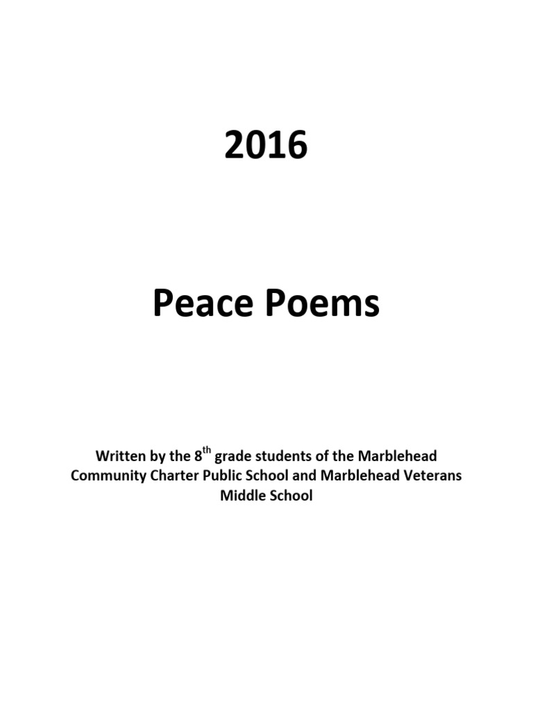 Peace Poem Book 2016 | PDF | Peace | Hatred