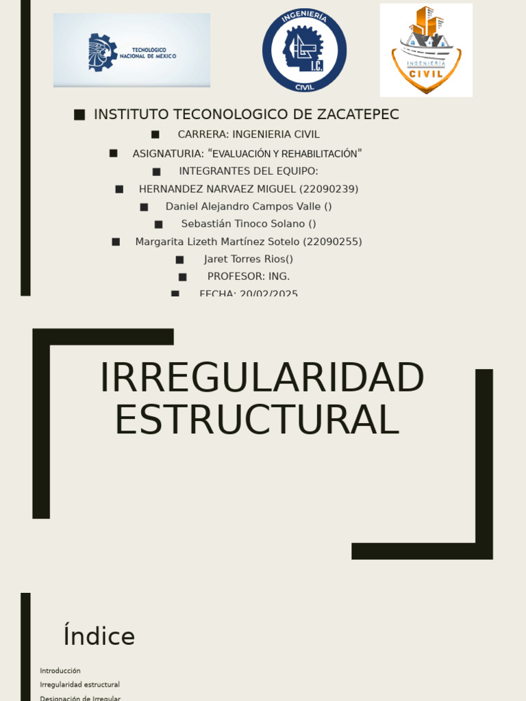 Irregularidad Estructural | PDF | Rigidez | Temblores