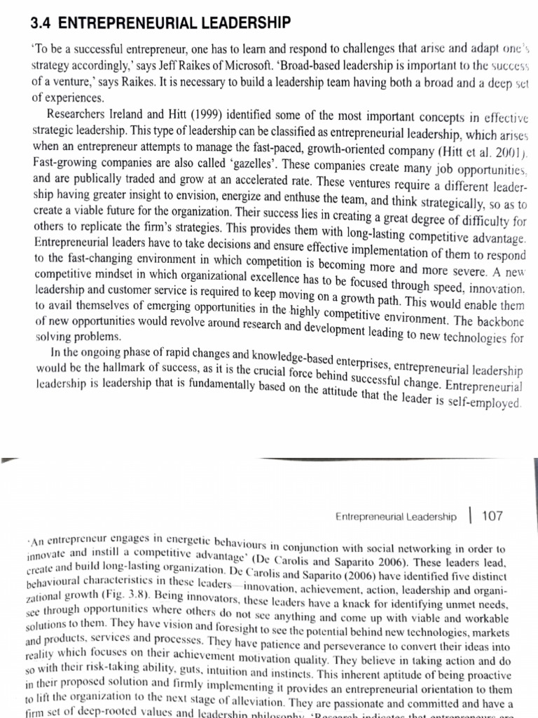 Entrepreneural Leadership | PDF | Entrepreneurship | Leadership