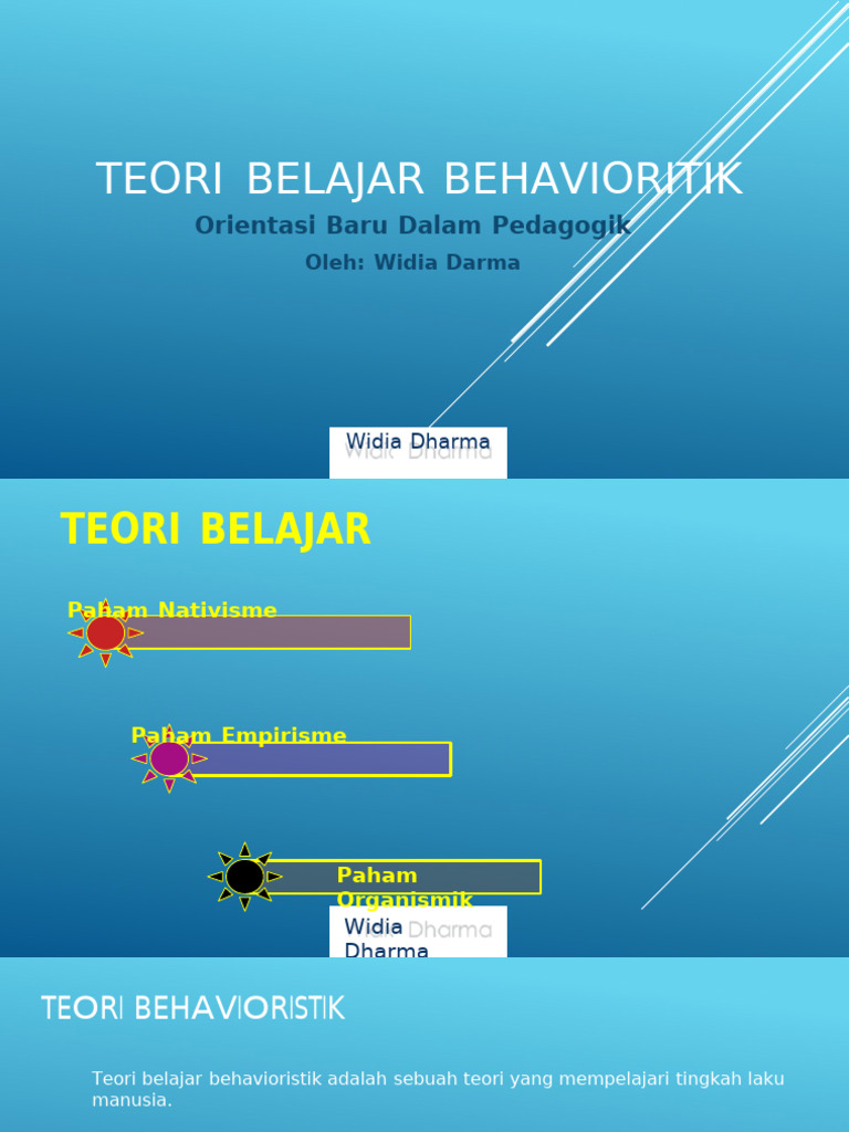 Teori Belajar Behavioristik | PDF