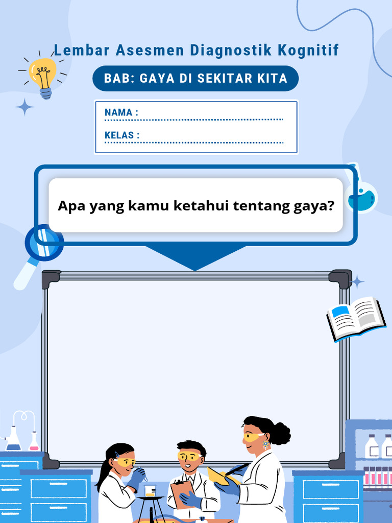 Sampul LKPD IPA Perubahan Wujud Benda Biru Ilustratif Dokumen A4 | PDF