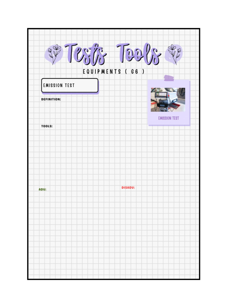 Test Tools Format Notes | PDF