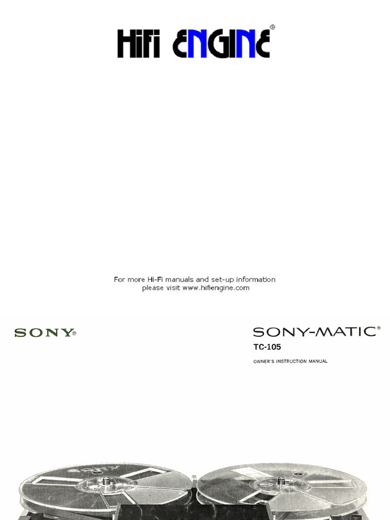 Hfe Sony tc-105 | PDF