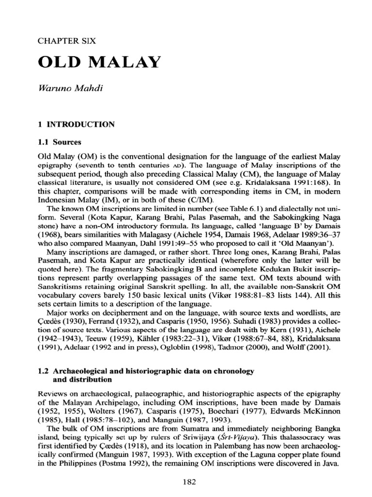 Old Malay (Mahdi) | PDF