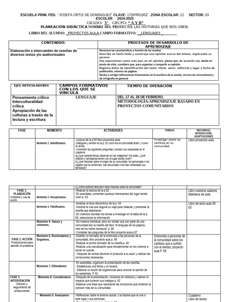 3a PLANEACION Comunitarios Octubre | PDF | Calor | Temperatura