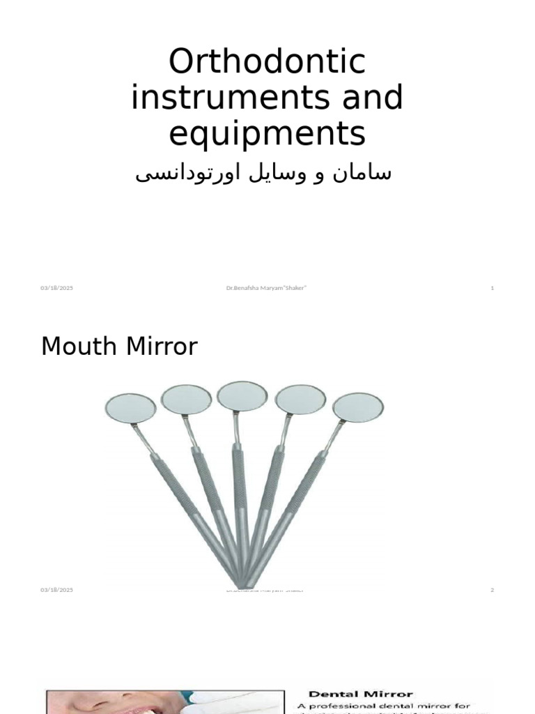 Orthodontic Equipment Inventory List | PDF