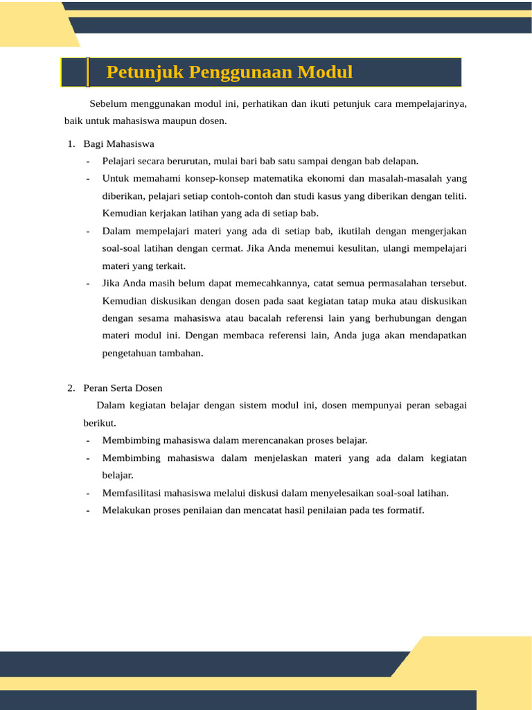 Petunjuk Penggunaan Modul | PDF