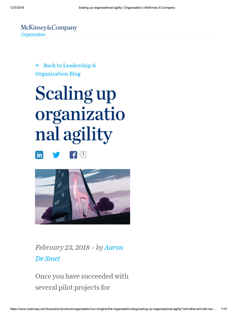 Scaling Up Organizational Agility - Organization - McKinsey & Company ...