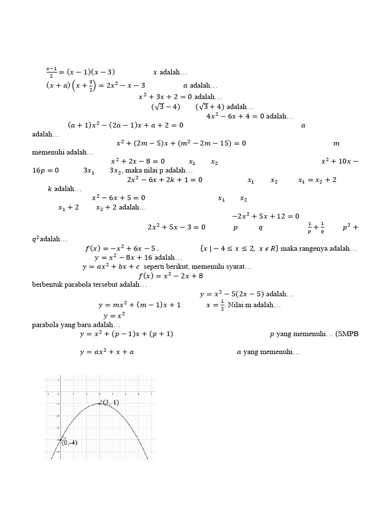 Latihan Soal ASTS 2 (Mat Kelas X) | PDF