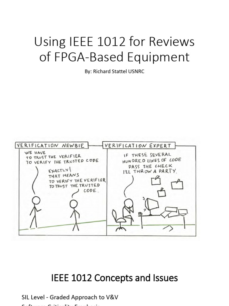Using IEEE 1012 For Reviews of FPGA-Based Equipment | PDF | Nuclear Regulatory Commission ...