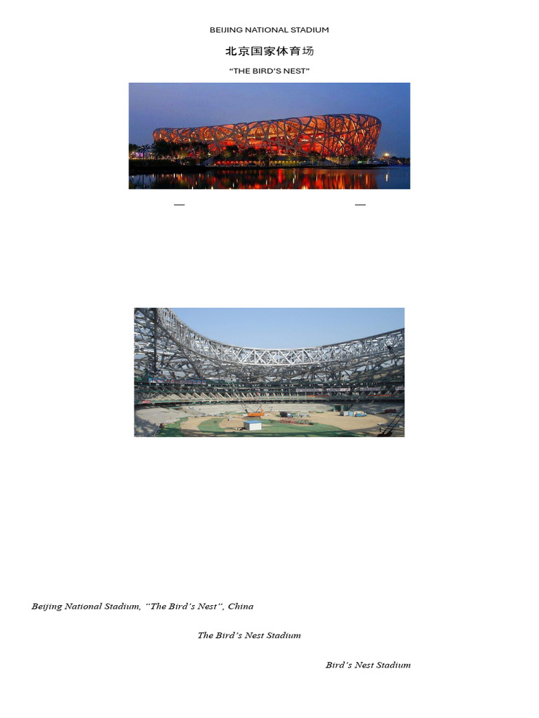 Beijing National Stadium Overview | PDF | Building Engineering | Civil ...