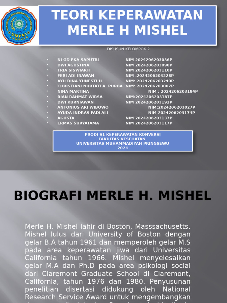 Falsafah Merle H Mishel | PDF
