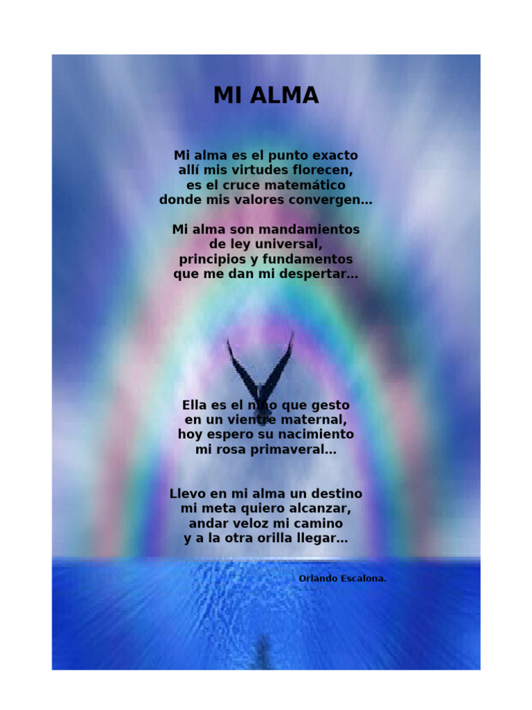 Poema "Mi Alma" de Orlando Escalona | PDF