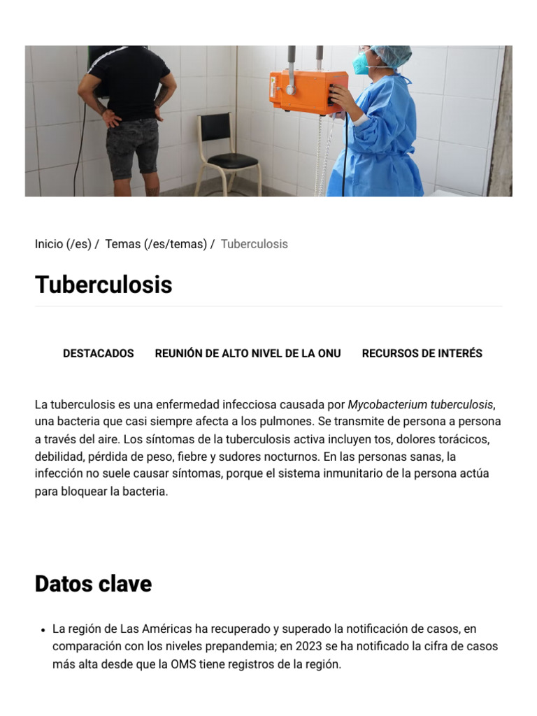 Tuberculosis - OPS - OMS - Organización Panamericana de La Salud | PDF ...
