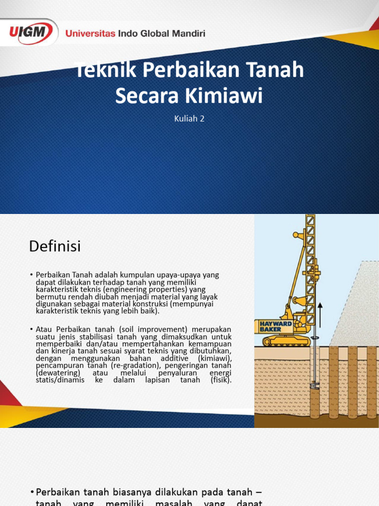 Teknik Perbaikan Tanah Secara Kimiawi | PDF