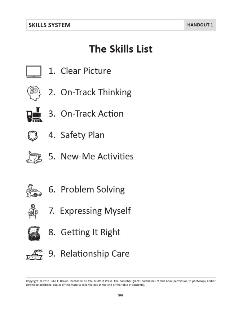 SKILLS SYSTEM HANDOUTS Sample Web May2018 | PDF | Feeling | Thought