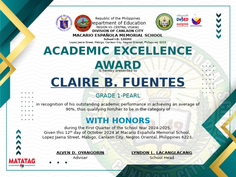 Certificate of Honors | PDF