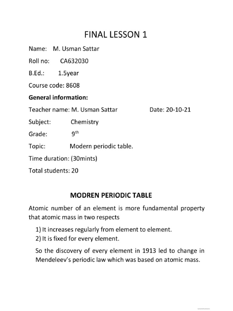 Lesson Plan | PDF