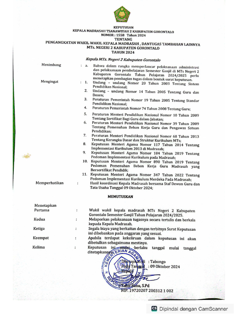 SK Waka Waka Dan Tambahan Lainnya | PDF