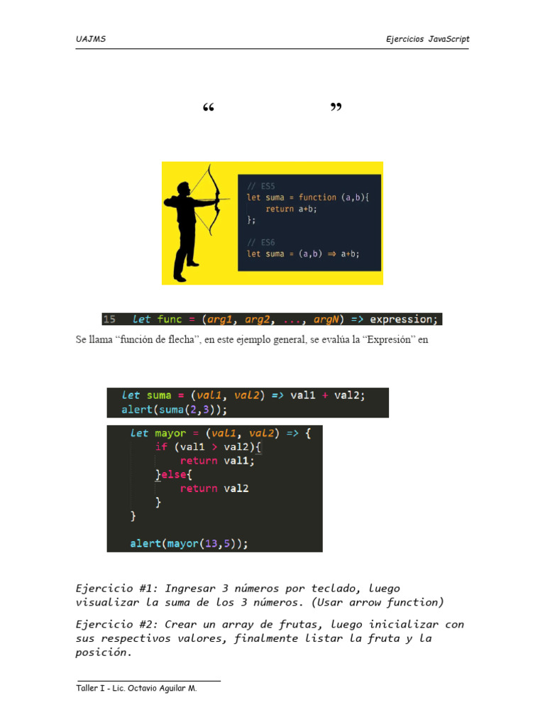 Ejercicios de JavaScript: Funciones y Objetos | PDF