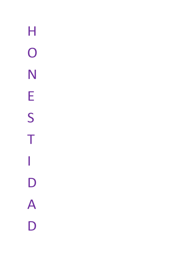 Acróstico Honestidad | PDF