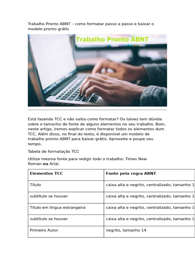 Trabalho Pronto ABNT | PDF | Abstract (resumo) | Traduções