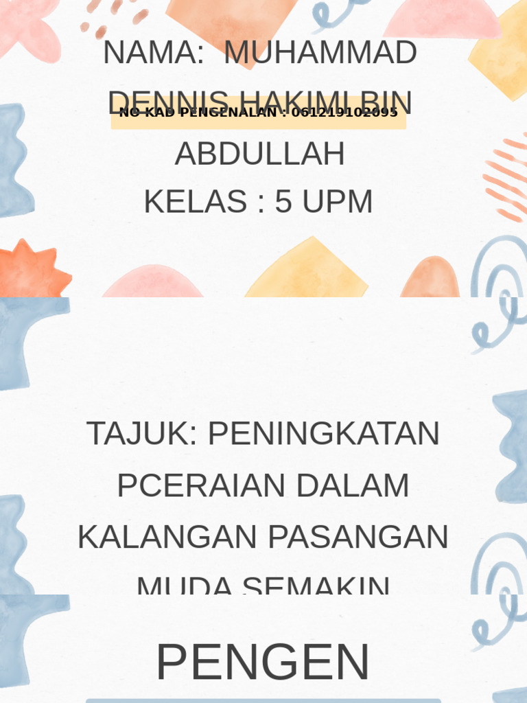 Muhammad Dennis Hakimi Bin Abdullah | PDF