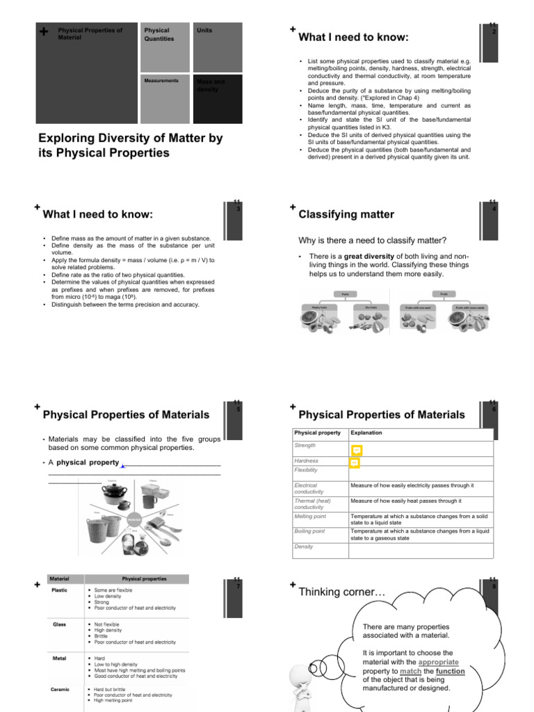 Exploring Matter's Physical Properties | PDF | Significant Figures | Volume