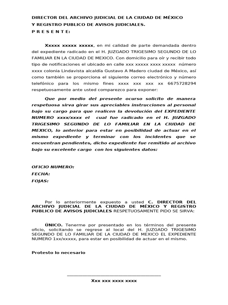 Devolución Expediente | PDF