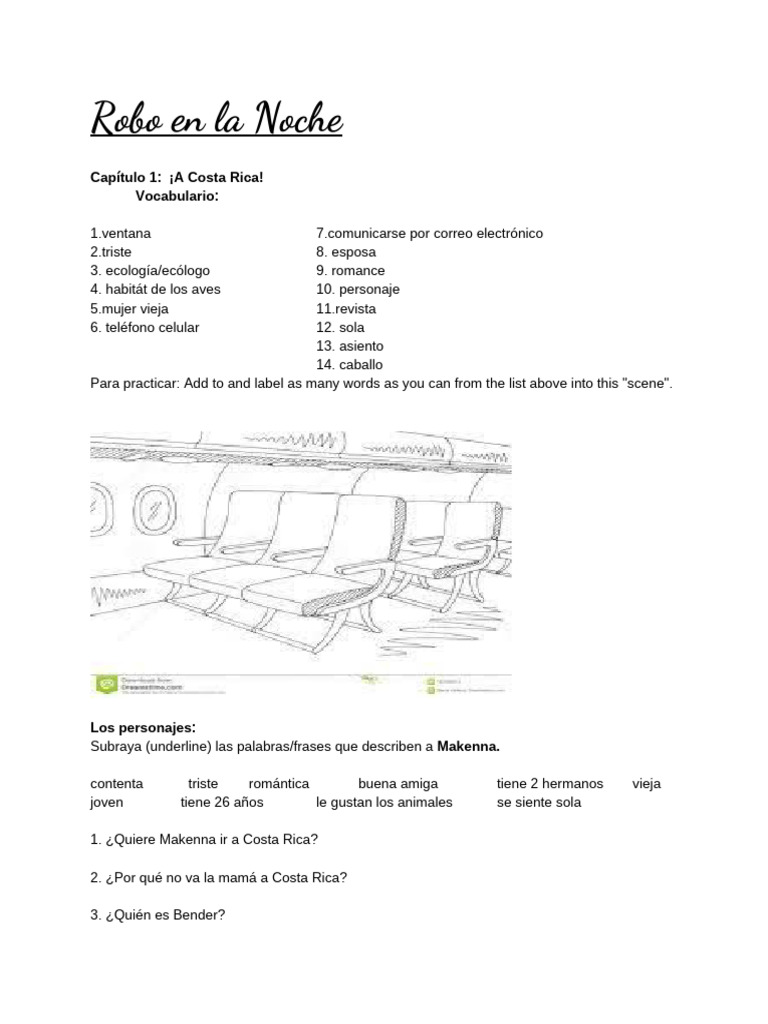 Study Guide Robo en La Noche | PDF | Aves