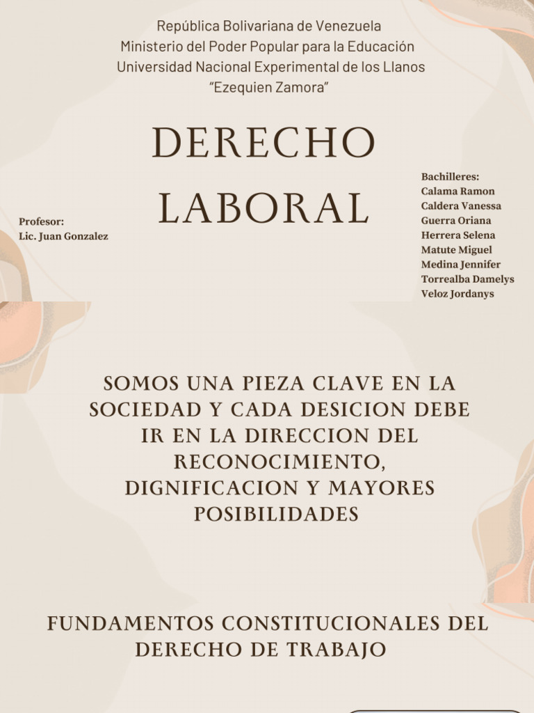 Diapositiva Derecho Laboral | PDF