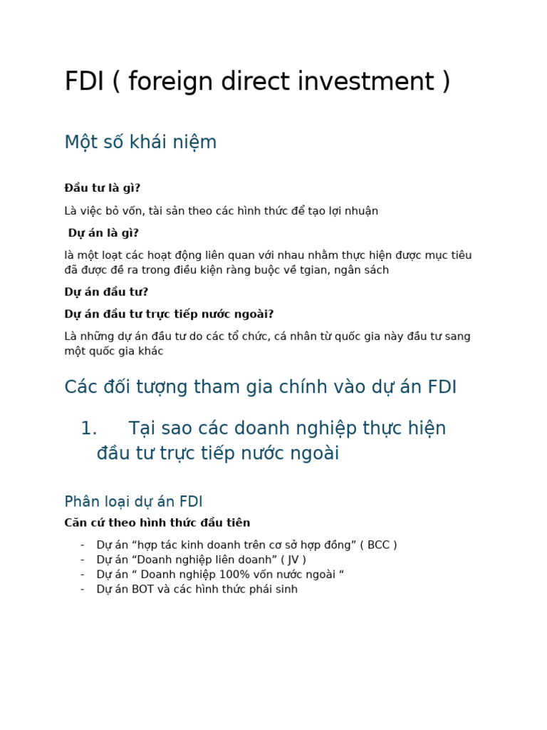 Fdi 1 | PDF