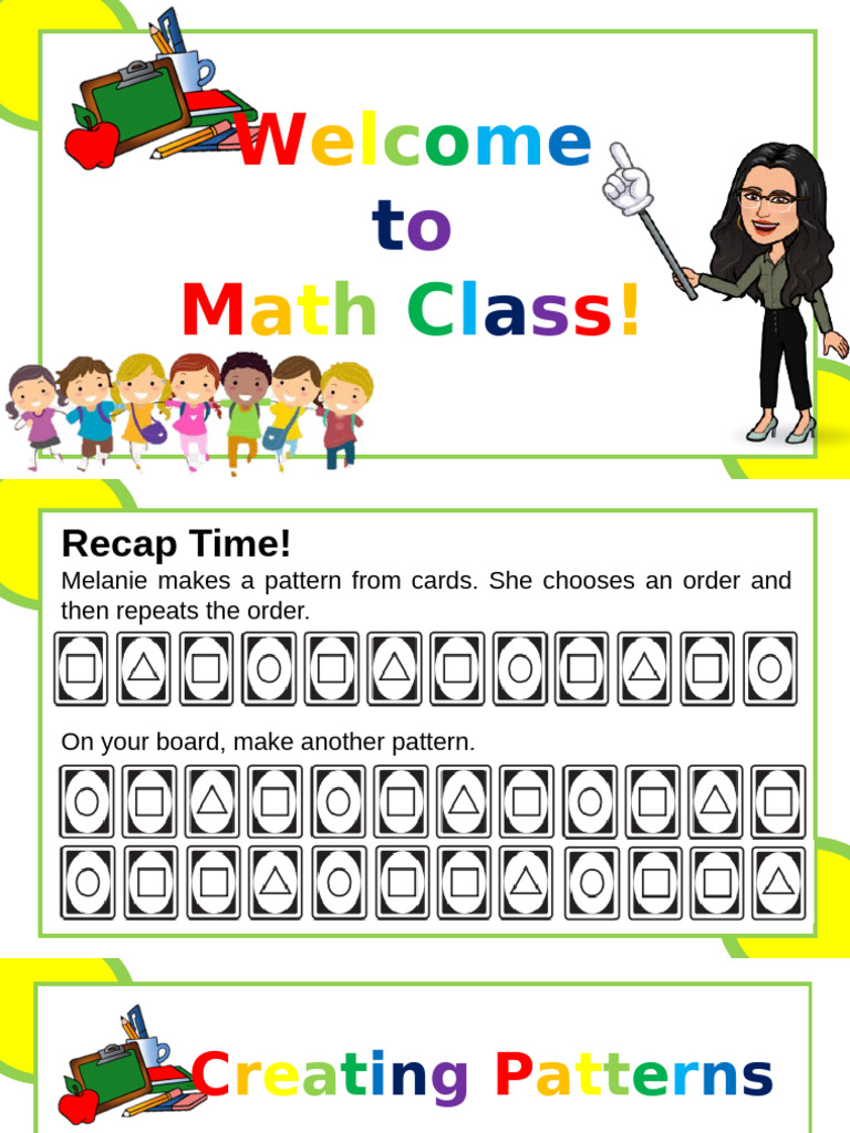 Creating Patterns in Math Class | PDF