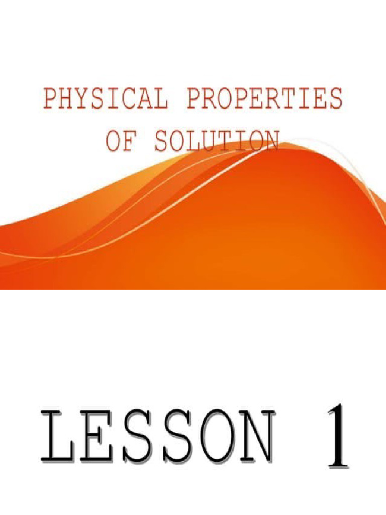 Percent by Mass and Volume Mole Fraction Molarity | PDF