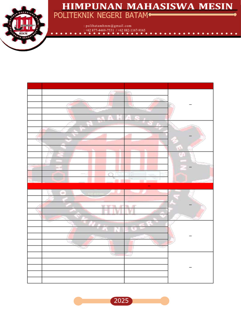 JADWAL WAWANCARA CALON BPH HMM 2025 | PDF